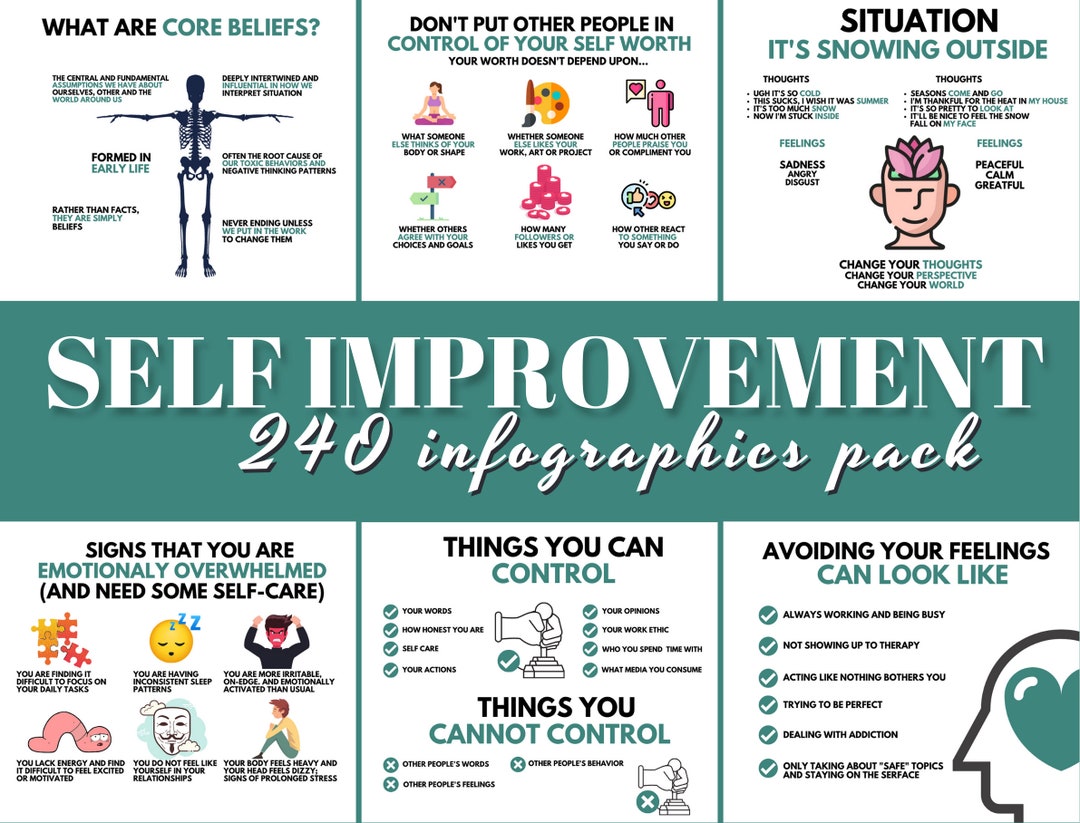 240 Self Care Tips, Mental Health Infographics, Self Help Infographics ...
