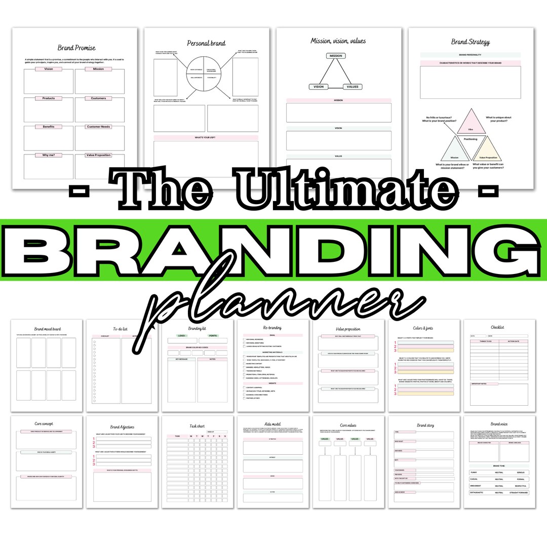 Ultimate Branding Planner Canva, Branding Checklist, Personal Branding ...