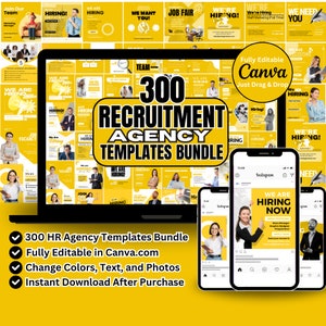Human Resources Instagram Post Ideas, HR Templates Canva, Recruitment ...