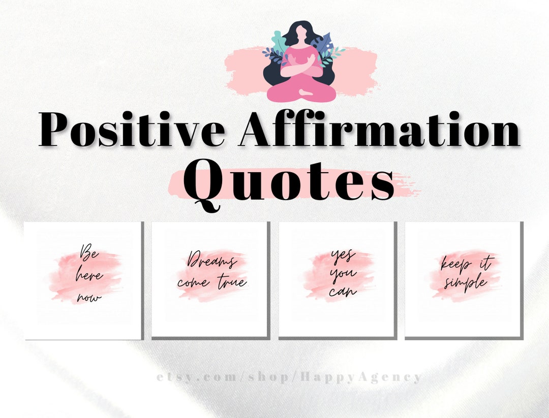 160 Positive Affirmations, Self Love Quotes, Mindfulness Quotes ...