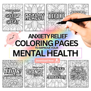 Anxiety Coloring Pages, Antistress Coloring Book, Anxiety Worksheets ...