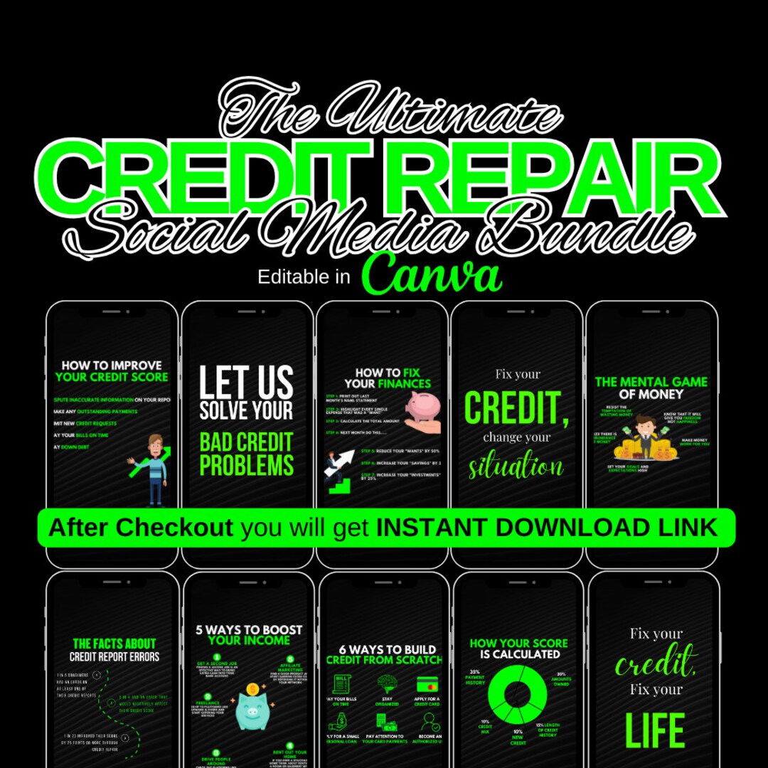 Credit Repair Templates, Credit Repair Infographics, Credit Repair ...