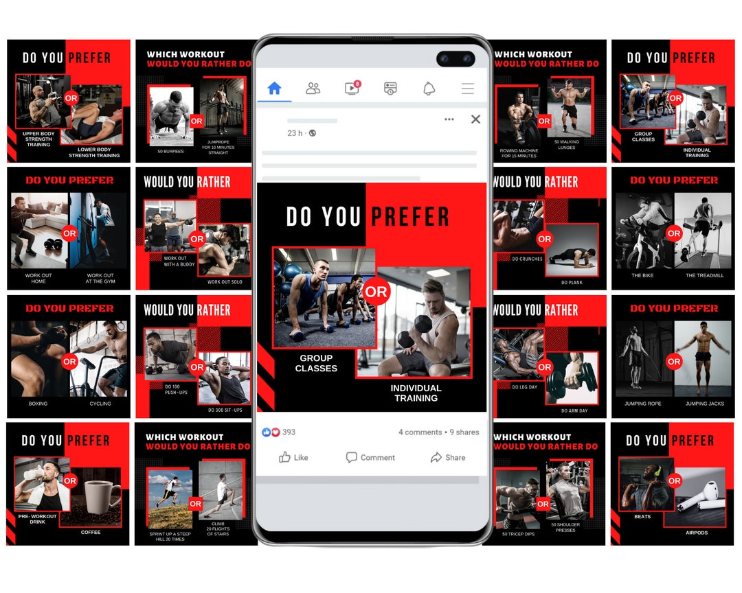Fitness Instagram Posts, Fitness Instagram Template, Gym Instagram, Gym ...
