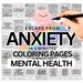 Anxiety Coloring Pages, Antistress Coloring Book, Anxiety Worksheets ...