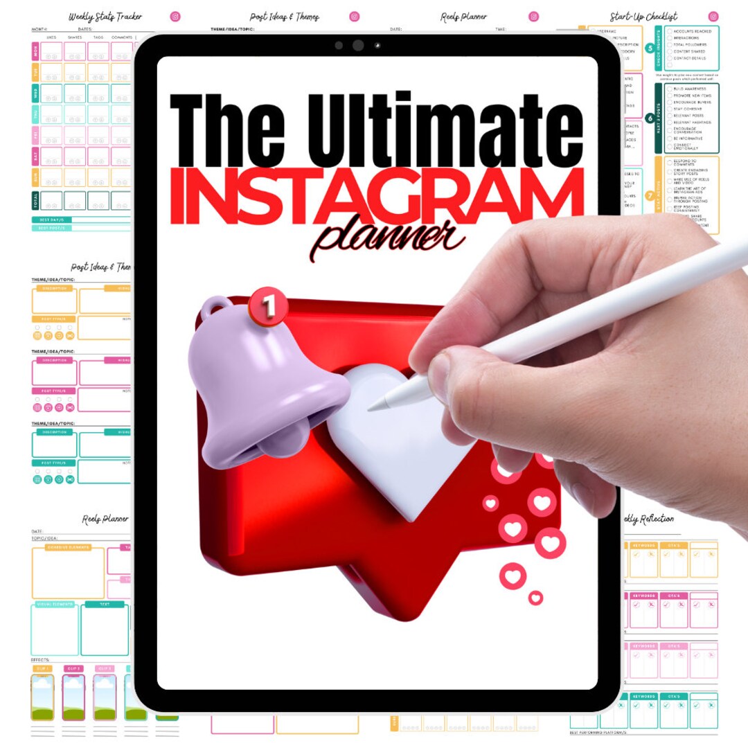 Instagram Planner Template, Instagram Content Planner, Instagram ...