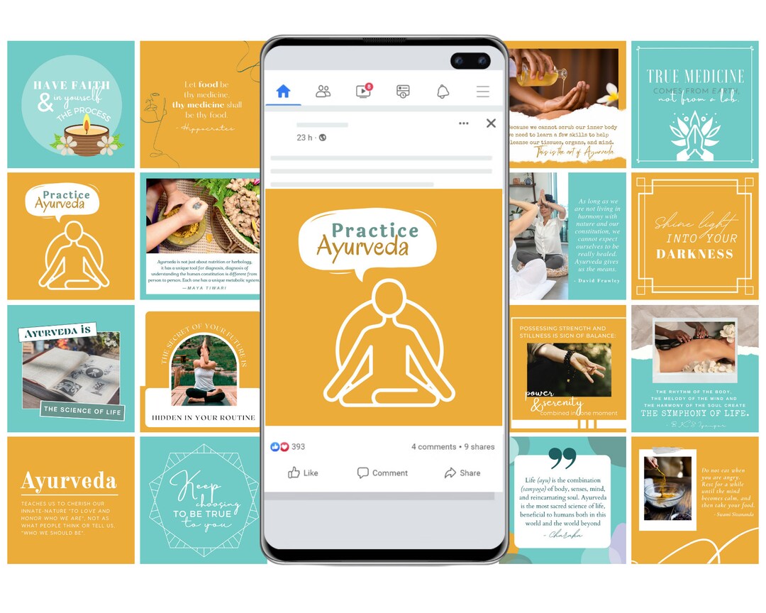 Ayurveda Quotes Social Media, Ayurveda Templates Instagram, Ayurveda ...