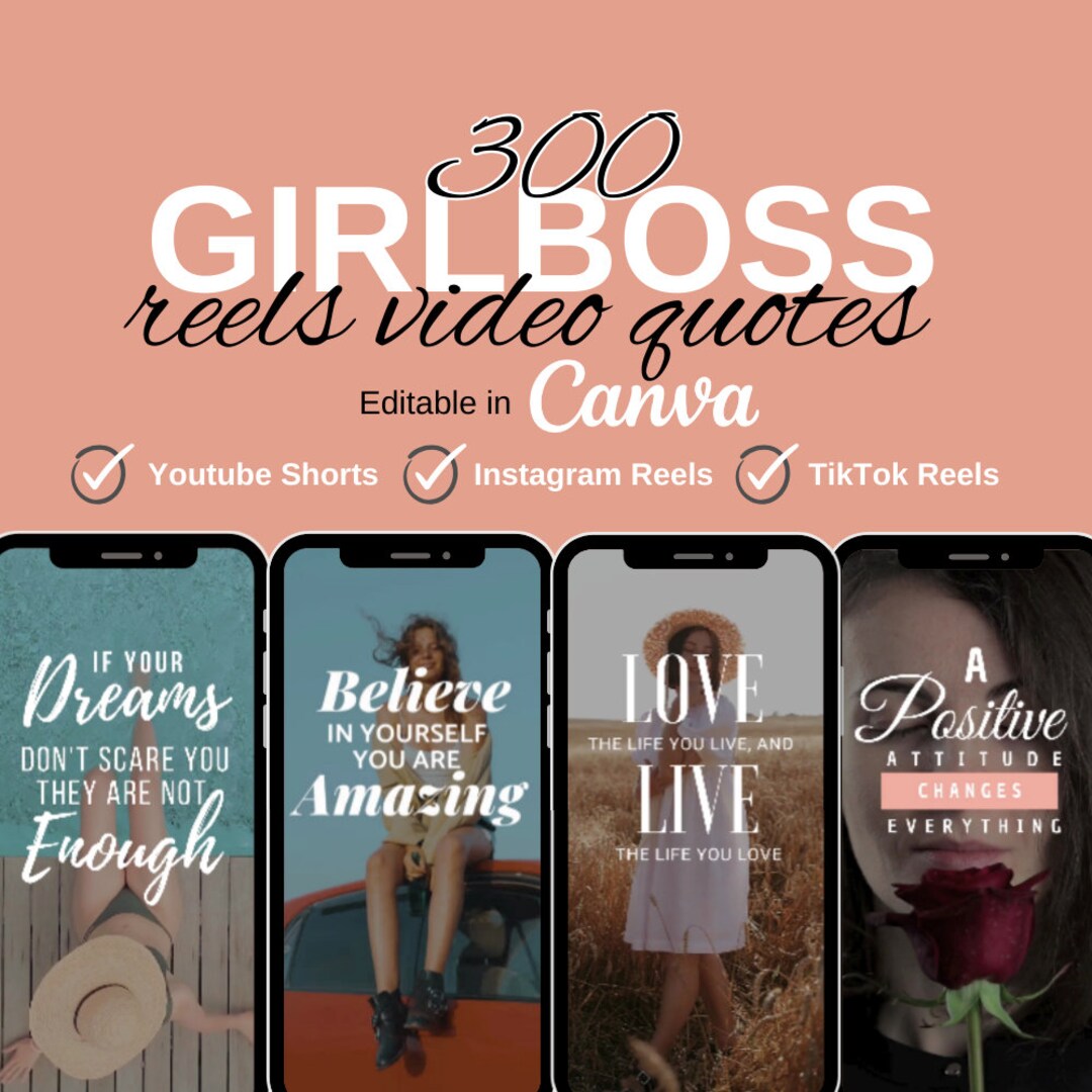 Women Reels That Reach, Women Captions for Reels, Premade Reels for ...