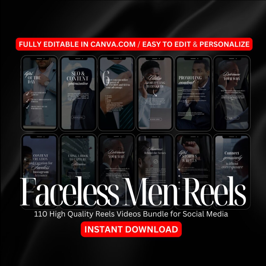 Dark Aesthetic Faceless Reels, Faceless Marketing Bundle, Luxury ...