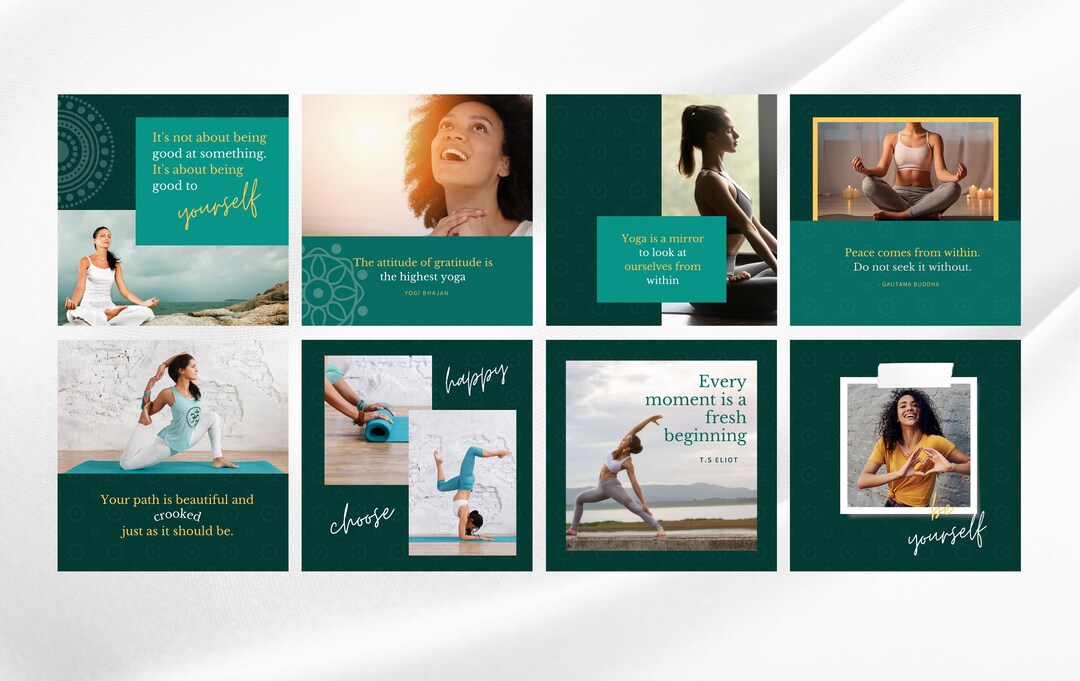 Yoga Social Media Templates, Yoga Canva Templates Yoga Insta, Yoga Post ...