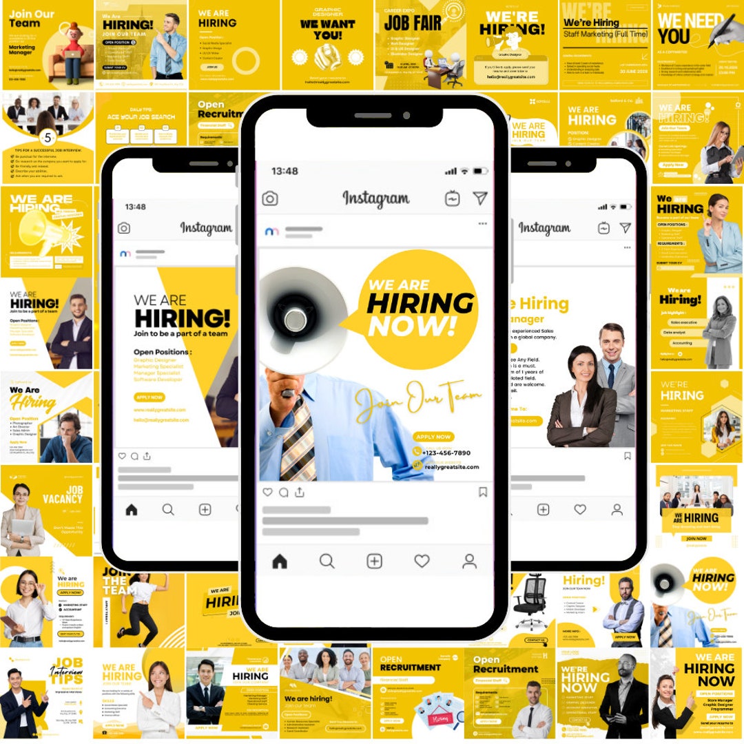 Recruitment Social Media Post Template, Recruitment Template ...