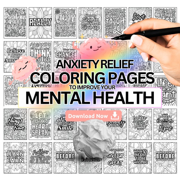 Anxiety Worksheets for Teens - Etsy