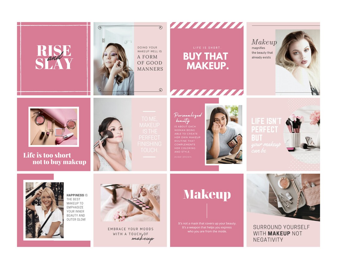 Makeup Quotes, Makeup Social Media Post, Instagram Template Makeup ...