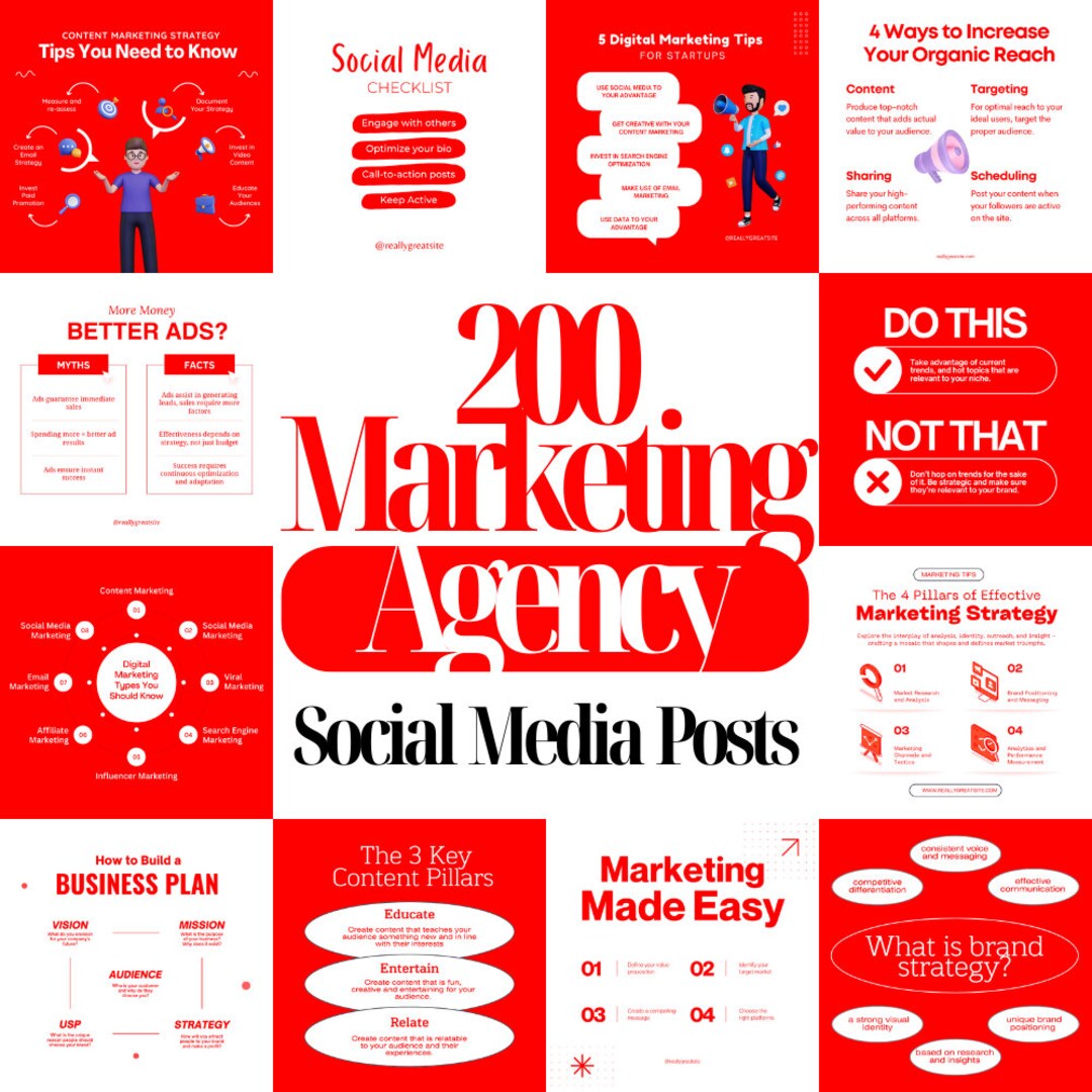 Marketing Bundle, Social Media Marketing Tips, Marketing Infographics ...