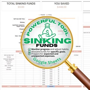 Sinking Funds Tracker for Excel, Sinking Fund Printable, Sinking Fund ...