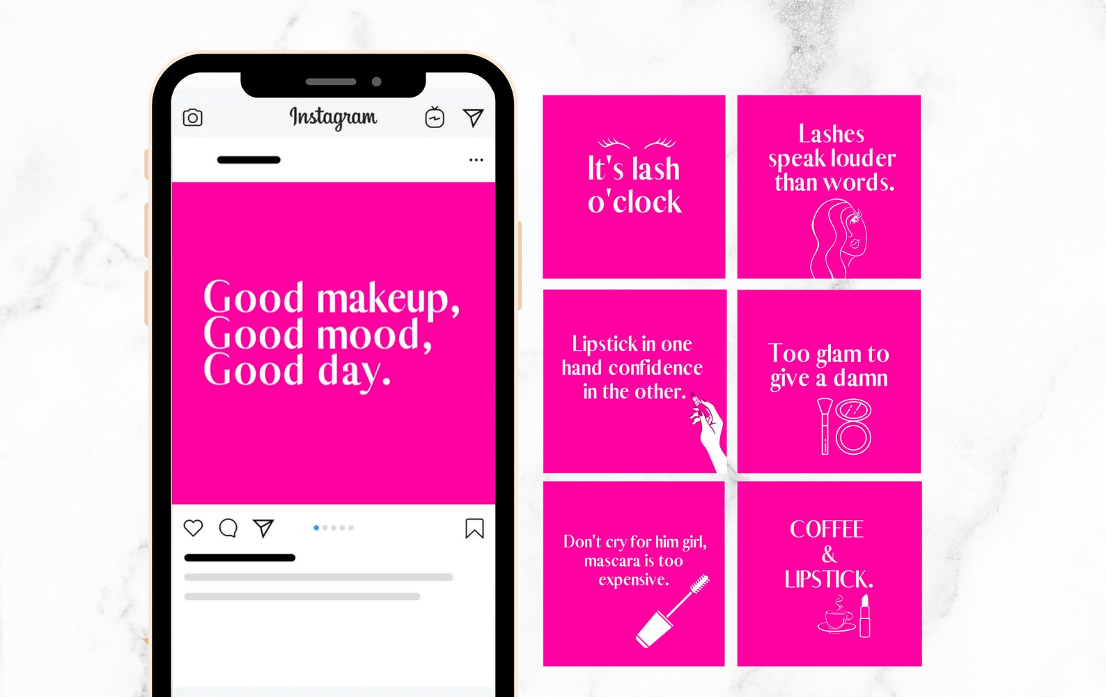 80 Makeup Artist Instagram Posts Makeup Quotes Social Media | Etsy