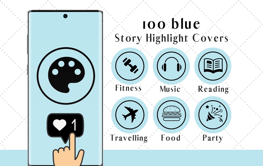 100 Blue Instagram Highlight Covers, Highlight Icon Covers, Highlight ...