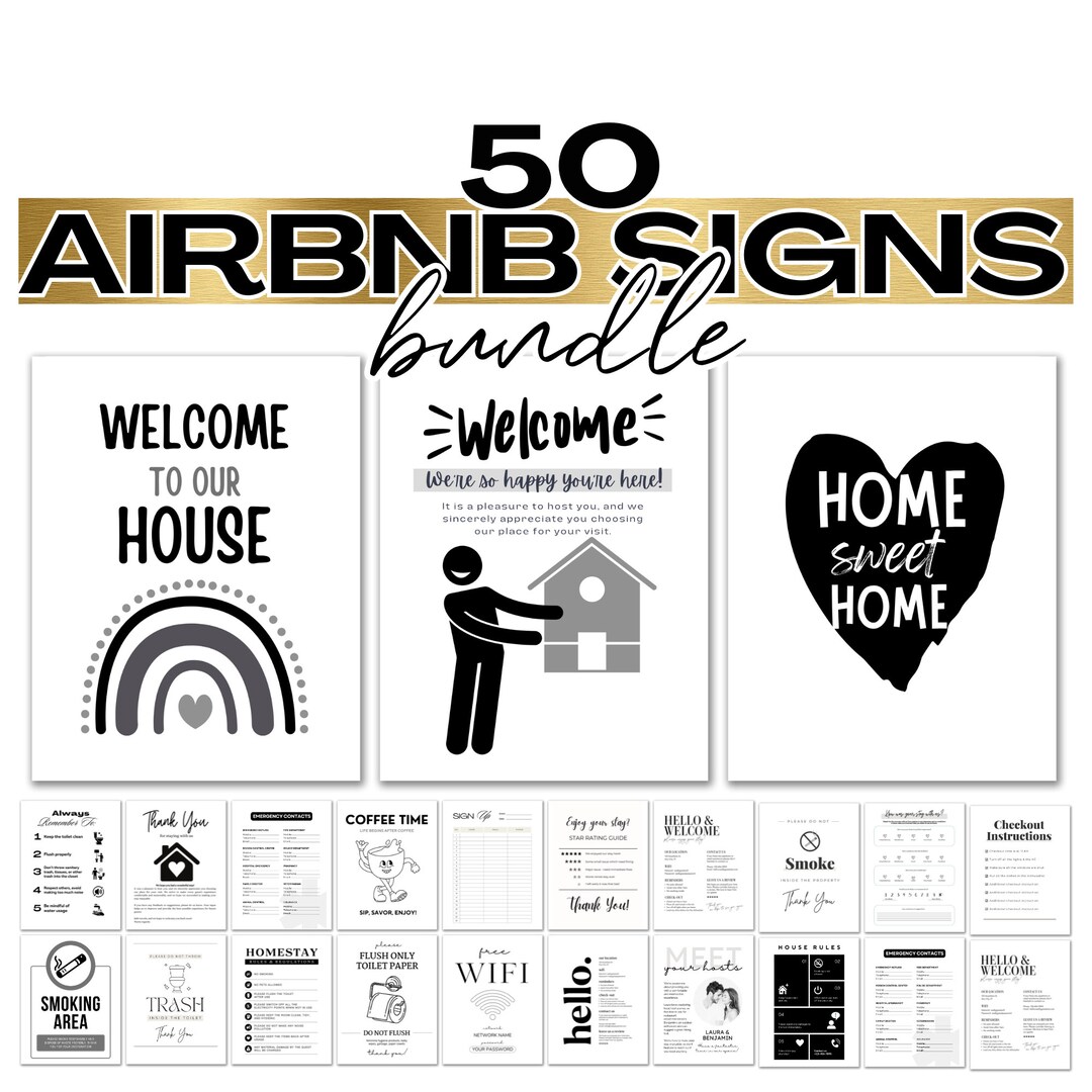Airbnb House Rules Template, Airbnb Bundle Welcome, Airbnb House Manual ...
