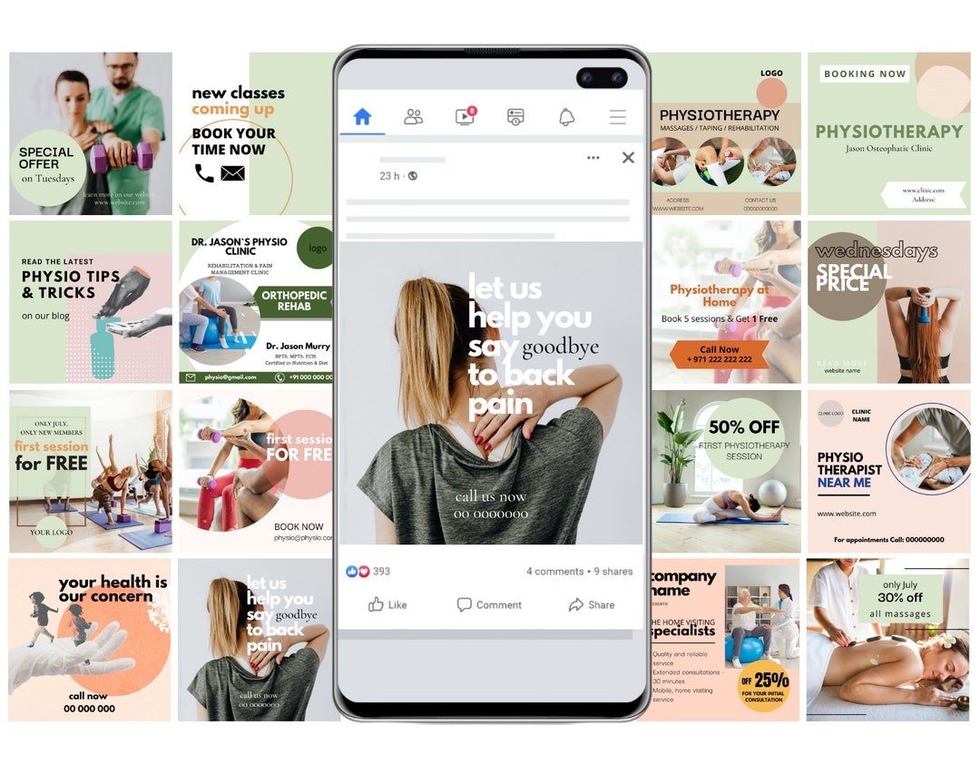 Physio Instagram Templates, Physiotherapy Instagram Posts ...