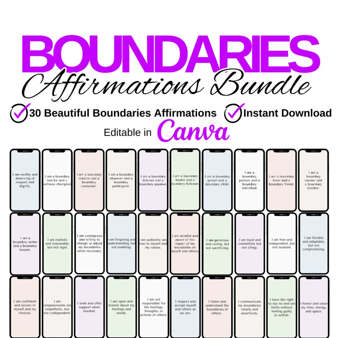 Boundaries Setting, Boundaries Workbook, Boundaries Issues Svg ...