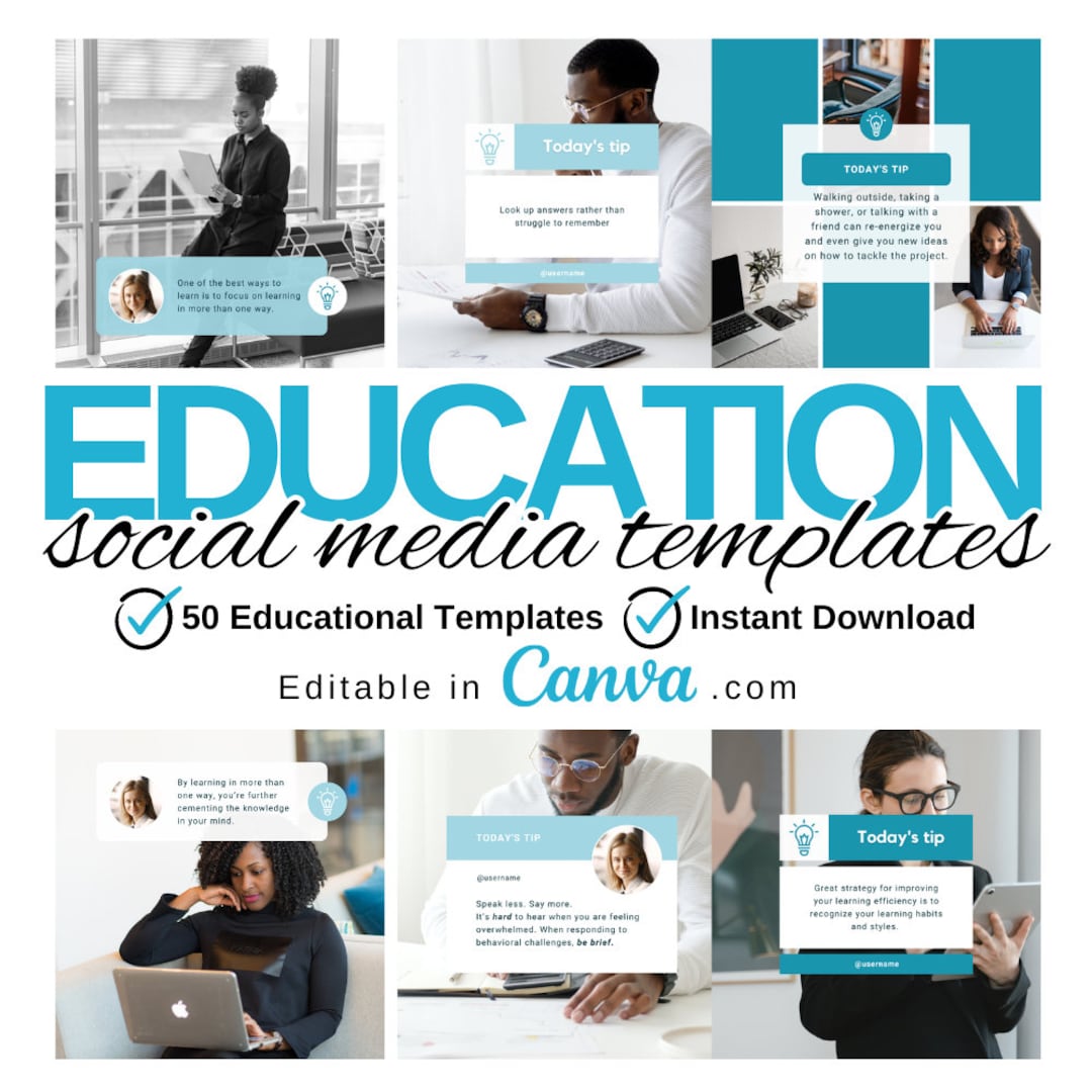 Canva Education Template Instagram, Teacher Instagram Template, Course ...