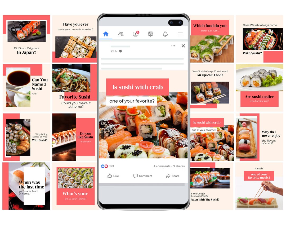 100 Sushi Instagram Templates, Sushi Instagram Post, Sushi Restaurant ...