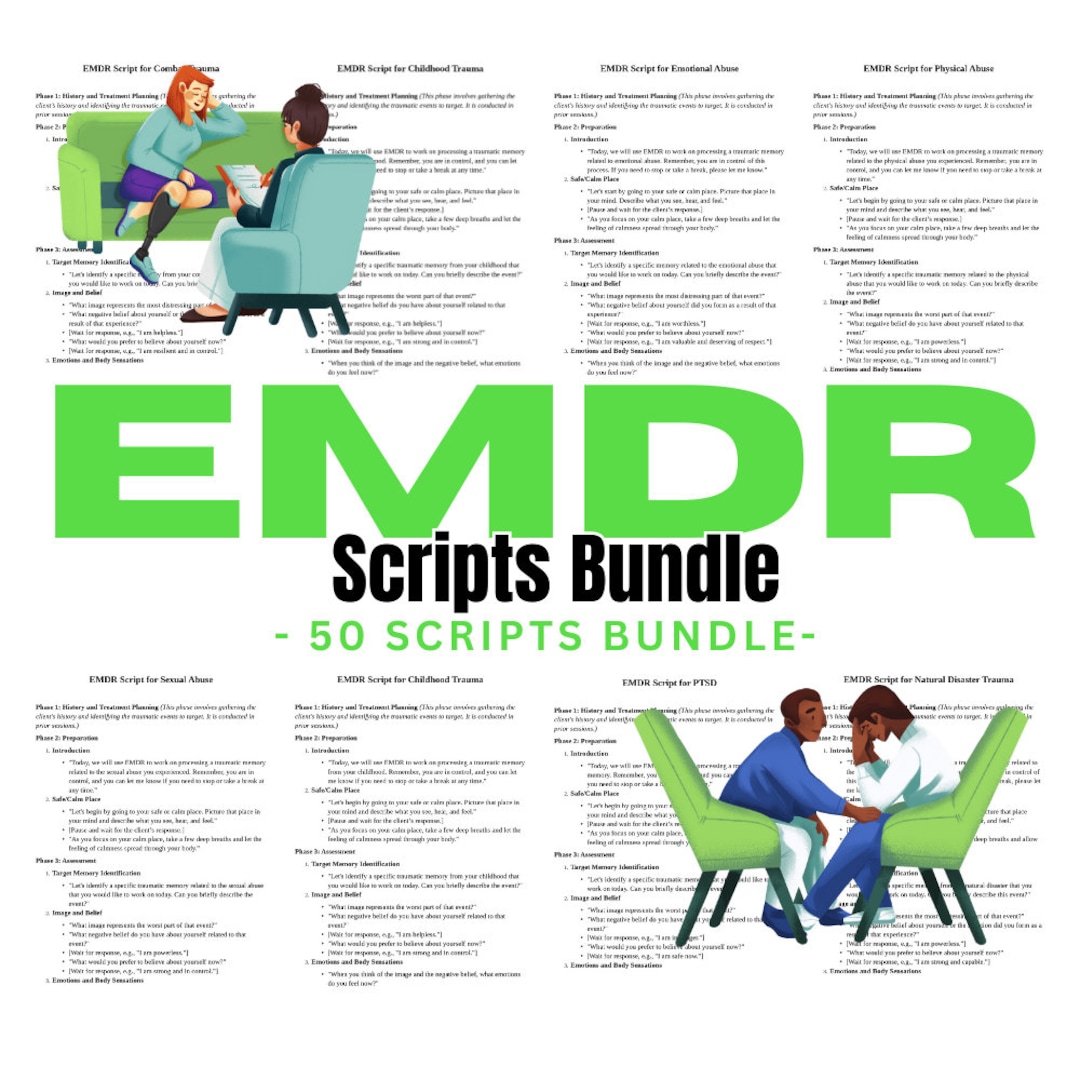 EMDR Scripts PTSD | Emdr Worksheets for Therapists | Emdr Workbook ...