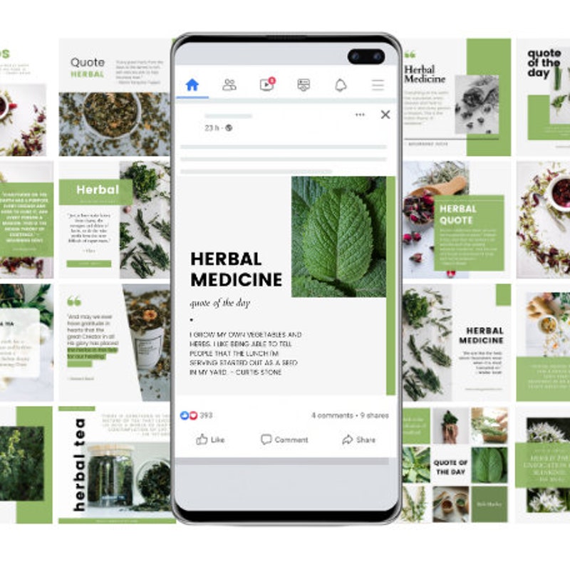 Herbal Template - Etsy