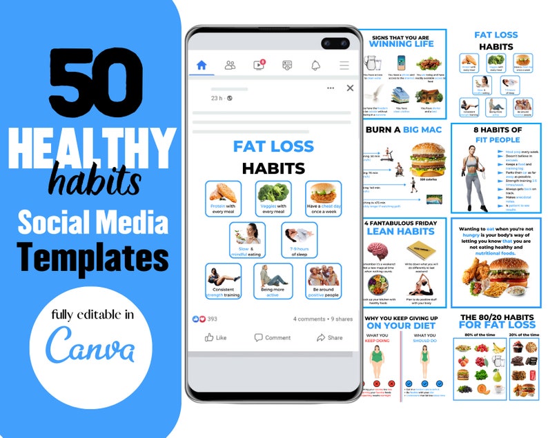 50 Health Infographics Instagram Health Tips Infographics - Etsy