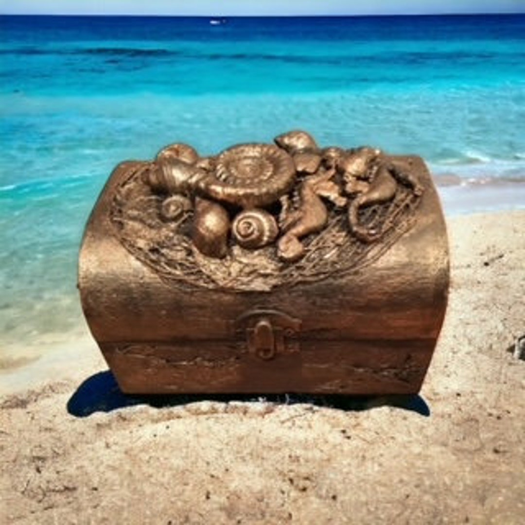 Under the Sea Themed Wooden Box, Sea Creatures Trinket, Jewellery Box ...