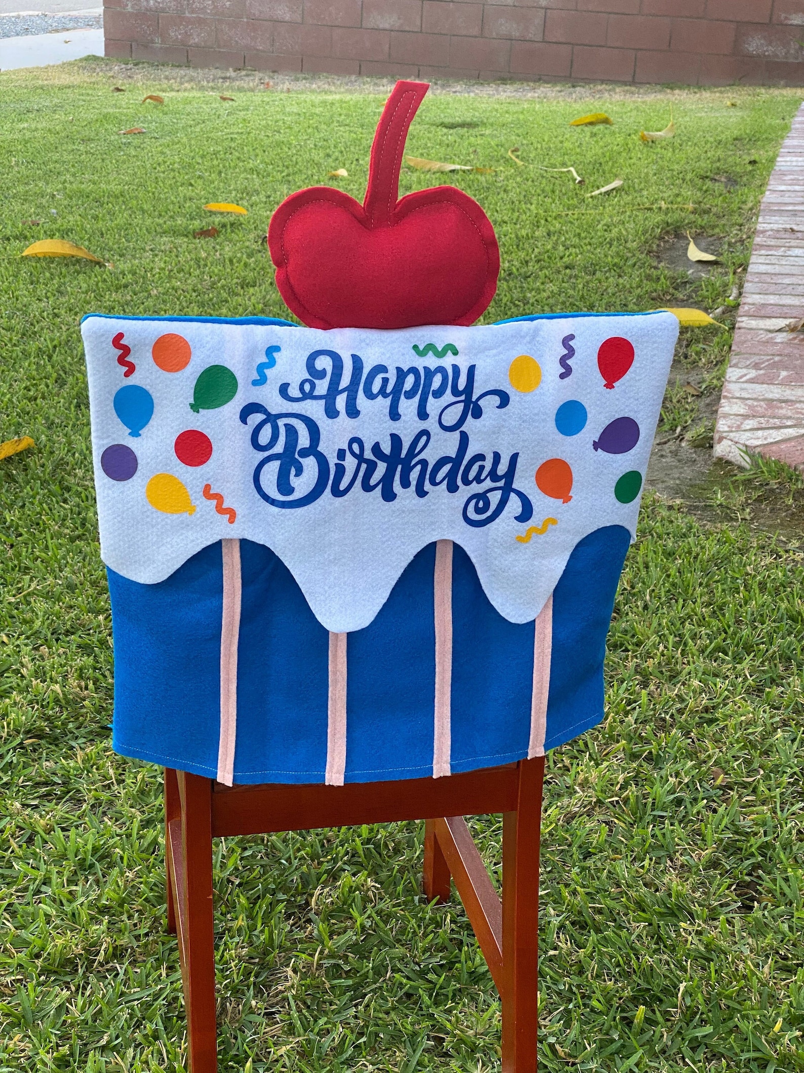 Happy Birthday Chair Cover - Etsy