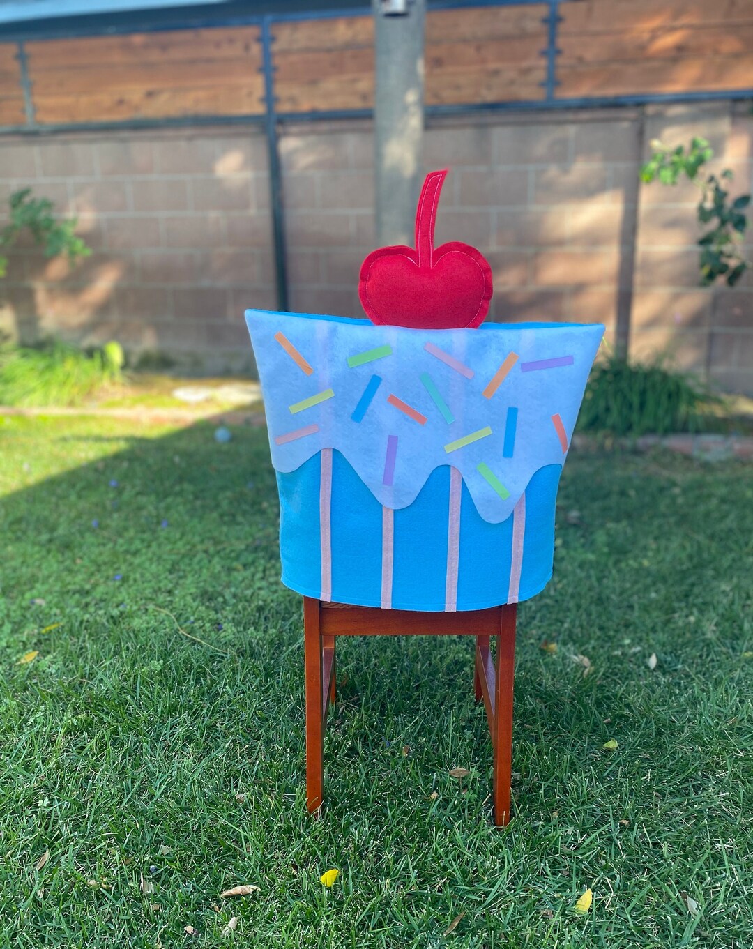 Light Blue Cupcake Chair Cover - Etsy