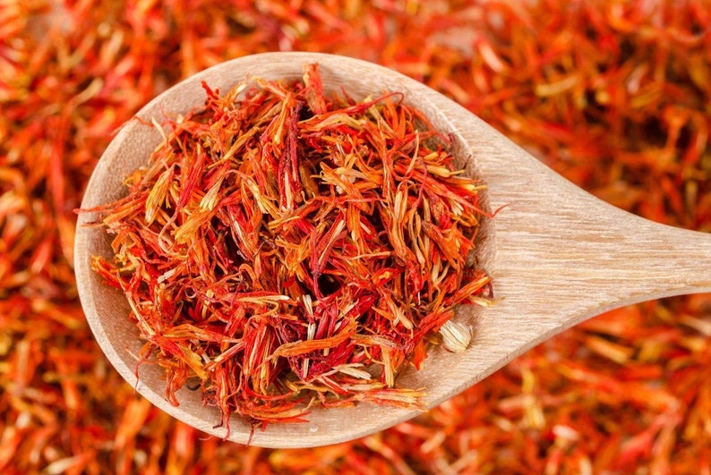 Organic Dried Safflower Petals, Carthamus Tinctorius, Natural Saffron ...