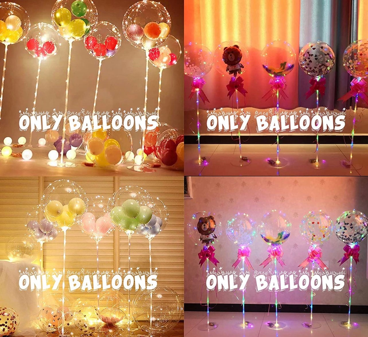 50 Pack BOBO BALLOONS 20 INCH Bubble Balloons Clear for All - Etsy
