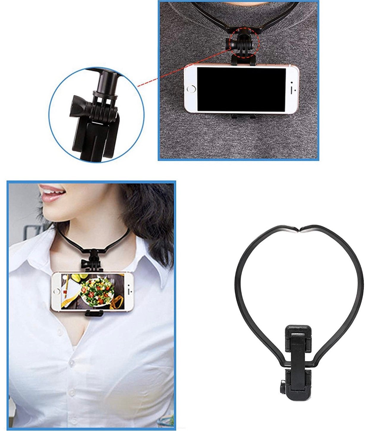 Iphone Neck Holder Cell Phone Mount to Free Your Hands for | Etsy