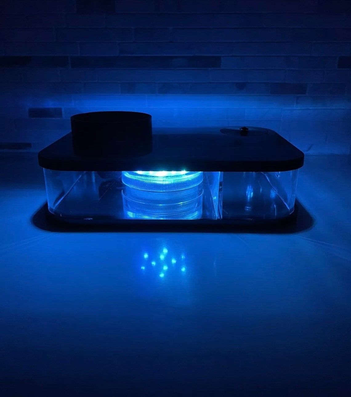 Portable Led Hookah Set W/ LED Light Square Box Acrylic Hookah | Etsy