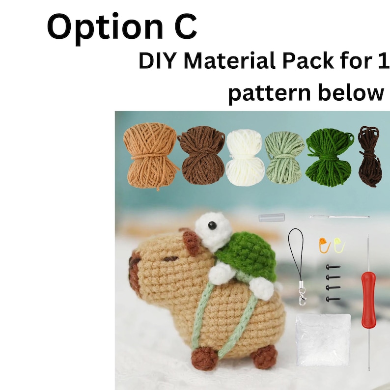 Capybara Crochet Kit, Capybara Amigurumi Crochet Kit, Dog Cat Crochet ...