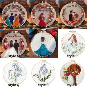 Wedding Embroidery Kit for Beginner Modern Embroidery Kit With Girl ...