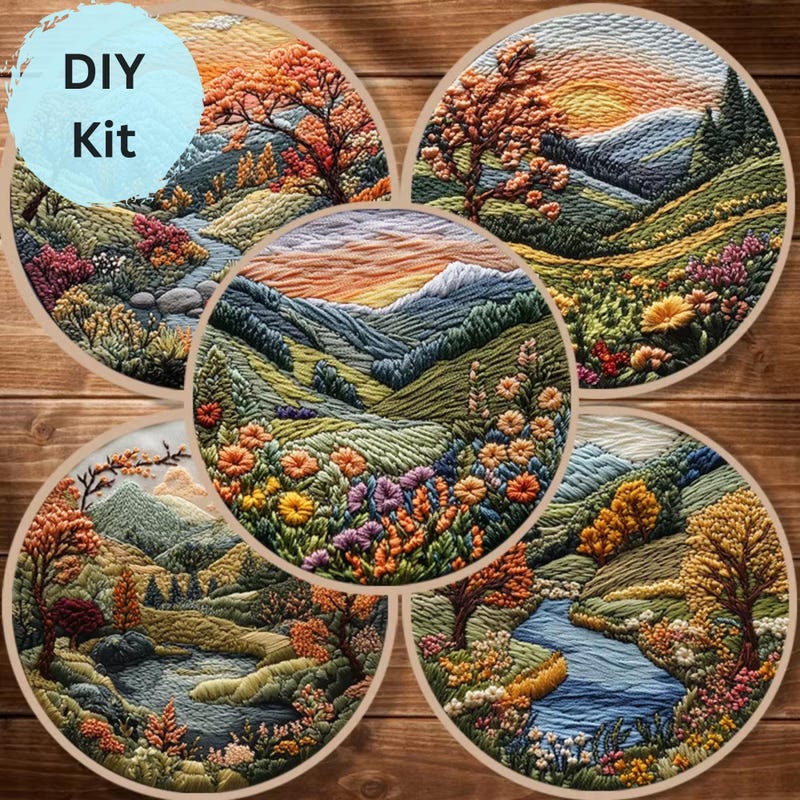 Embroidery Landscape - Etsy