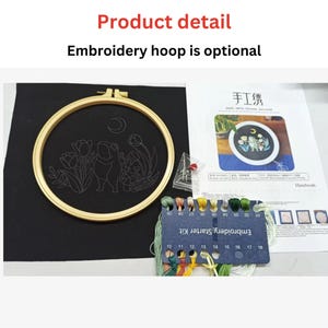 Flamingo Embroidery Kit for Beginner Modern Embroidery Kit With Animal ...