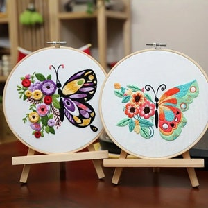 Set of 3 Embroidery Kit for Beginner Modern Embroidery Kit With ...