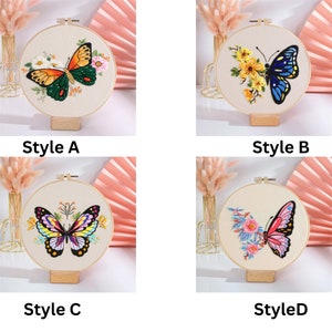 Set of 3 Embroidery Kit for Beginner Modern Embroidery Kit With ...