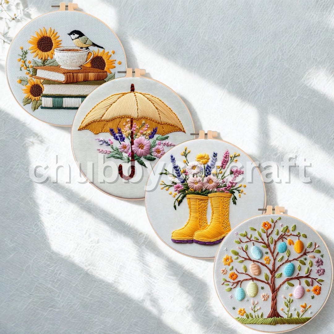 Flower Embroidery Kit, Beginner Embroidery Kit, Floral Embroidery Kit ...