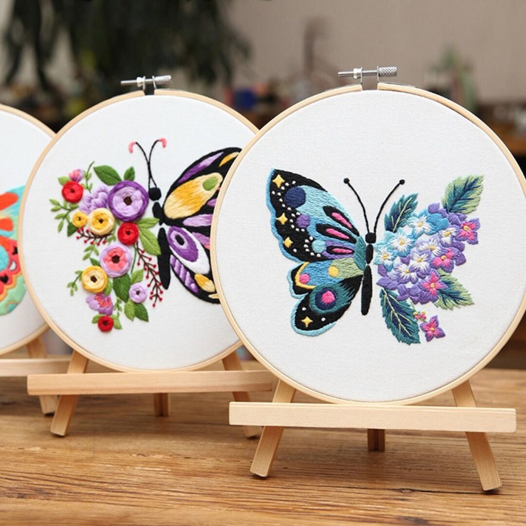 Set of 3 Embroidery Kit for Beginner Modern Embroidery Kit With ...
