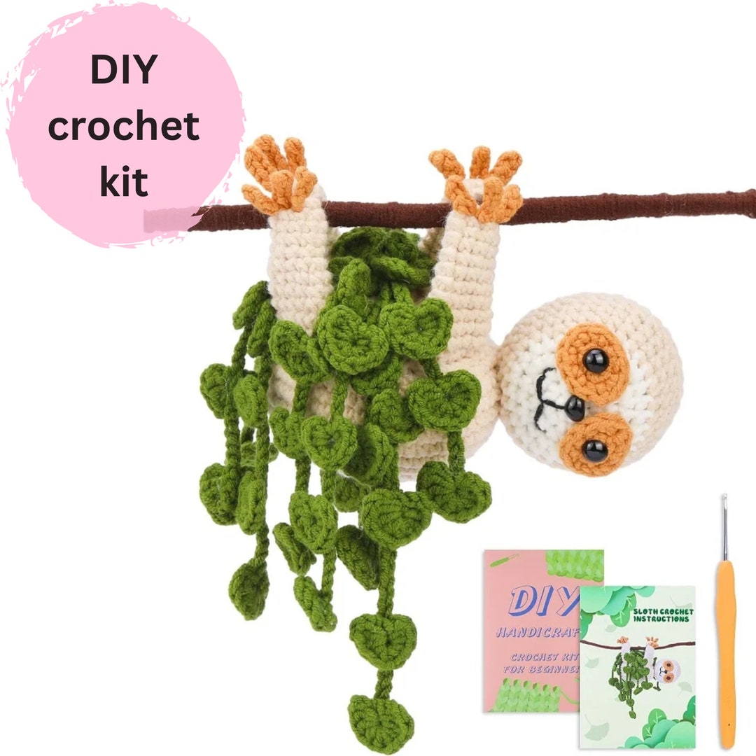 Sloth Crochet Kit, Rabbit Crochet Kit, Bunny Bag Crochet Starter Kit ...