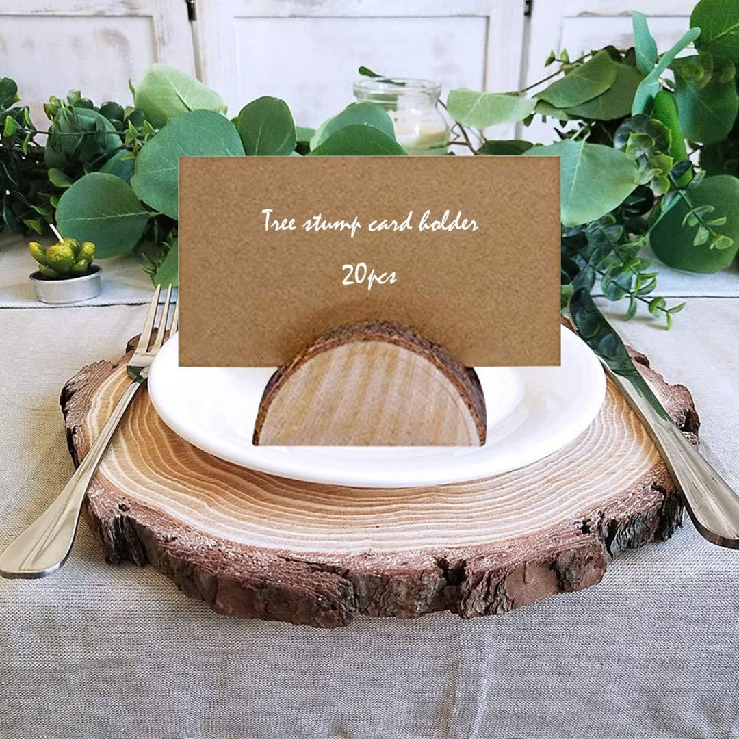 20 Wooden Table Holder Photo Display Set of 20 Rustic Wedding Decor ...