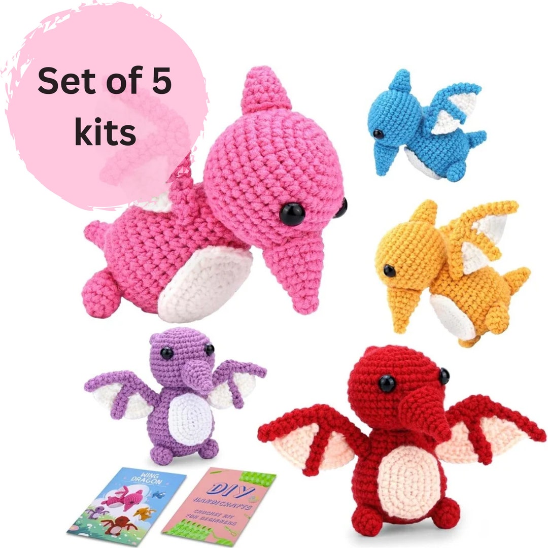 Dragon Crochet Kit, Snake, Coin Purse Crochet Starter Kit, Beginner ...