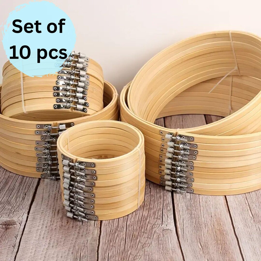 10 Pcs Bamboo Embroidery Hoops, Craft Display, DIY Gift - Etsy