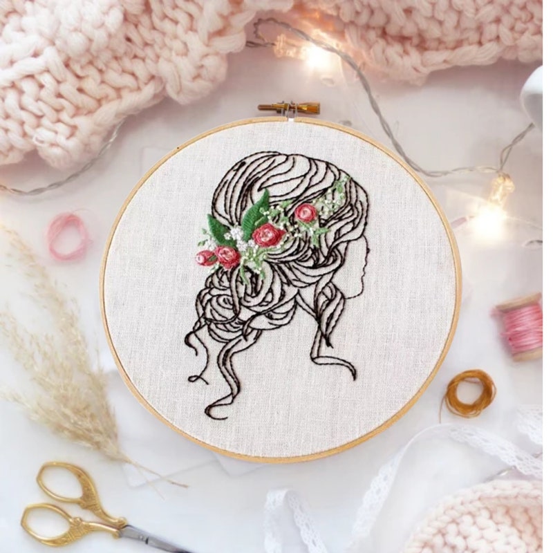 One Line Embroidery - Etsy