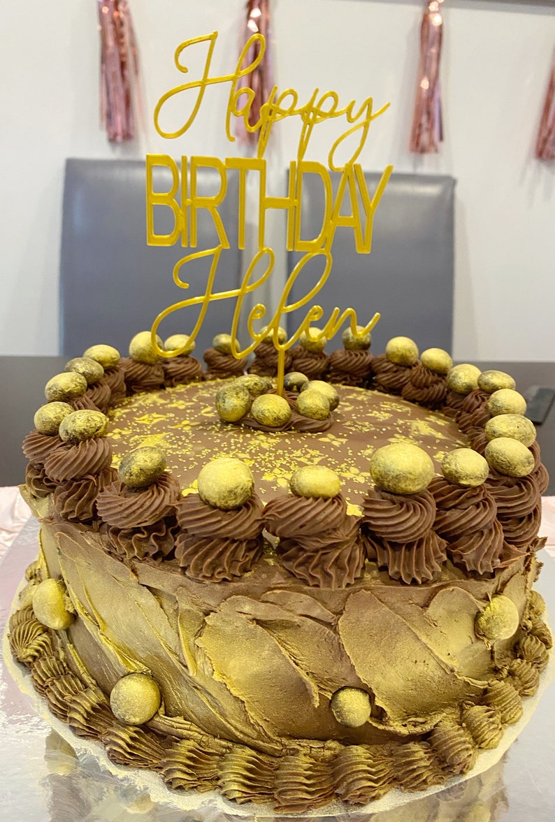 Modern Custom Cake Topper 3D Printed Decoration - Etsy