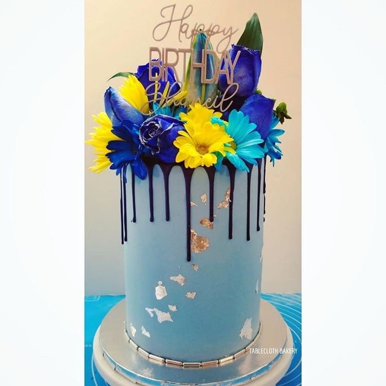 Modern Custom Cake Topper 3D Printed Decoration - Etsy